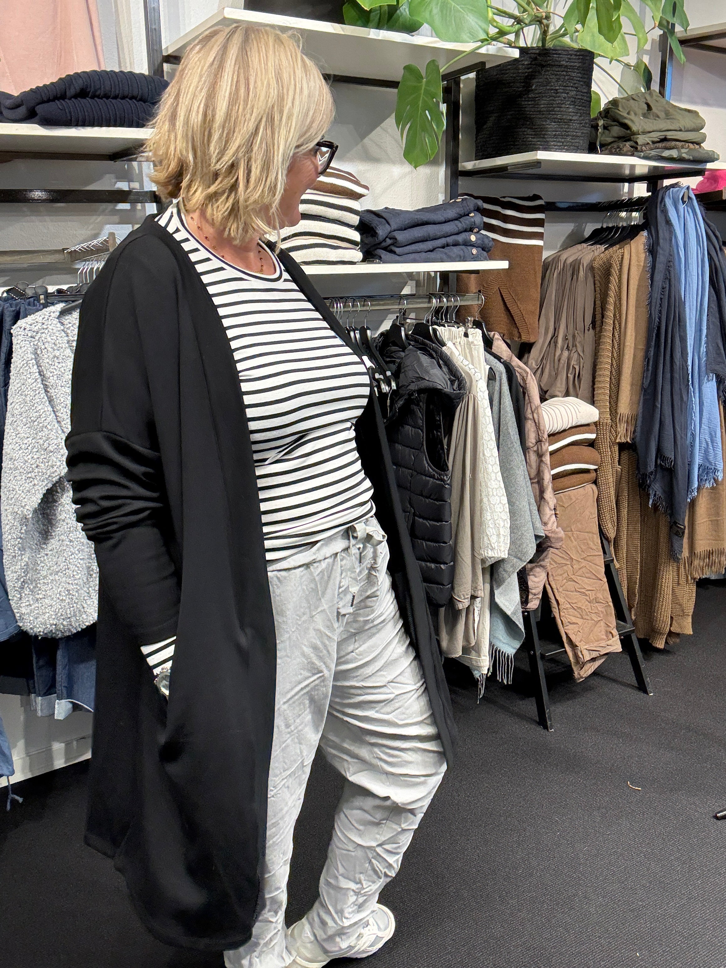 Smart plus size cardigan fra Wasabi med lommer | Sabina 23